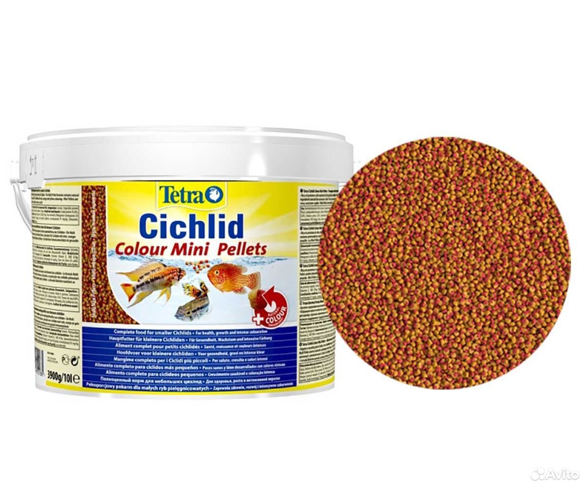 Корм для цихлид tetra cichlid colour mini pellets