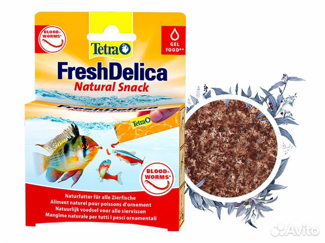 Корм для рыб Tetra FreshDelica Bloodworms, желе