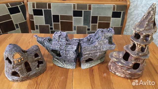 Аксессуары для аквариума, замок, корабль, компресс